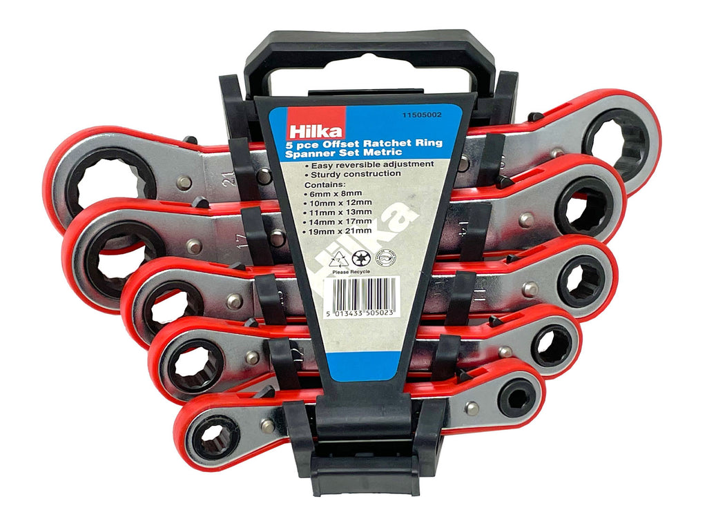 Hilka 5pc Offset Ratchet Ring Spanner Set & Bill's Tool Store