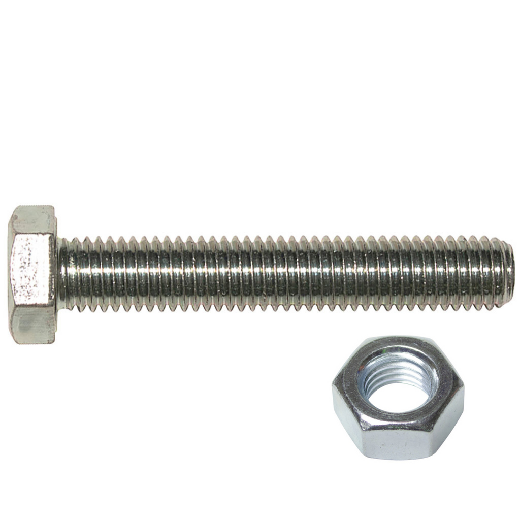 M6 x 75mm High Tensile Set Screw + Nut GR 8.8 Zinc Plated & Bill's Tool ...