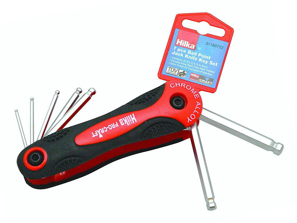 Hilka 7pc Metric Ball End Folding Hex Key Set & Bill's Tool Store